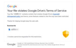 Google Drive Flagged Your Files for Copyright - What Next? | Filerev