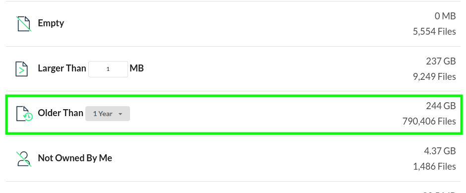 View and Remove Old Files - Filerev for Google Drive