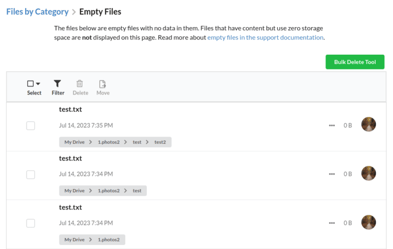 View and Clean up Empty Files & Empty Folders | Filerev